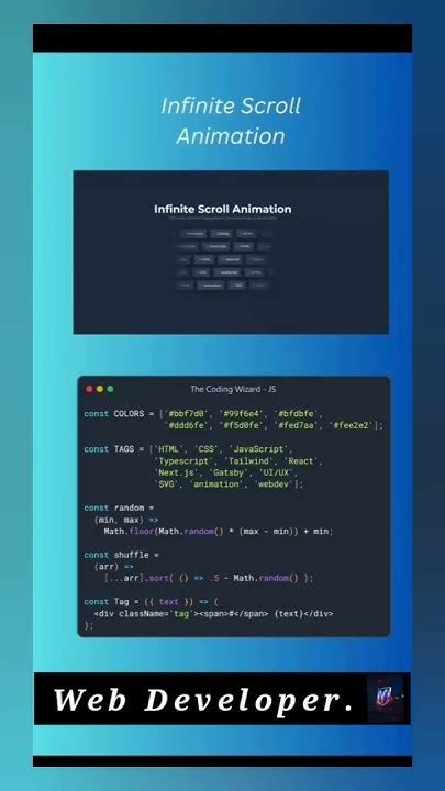 Infinite Scroll Animation With Java Script Shorts Youtubeshorts Youtube