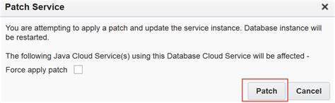 Patching A Dbaas Database In The Oracle Cloud