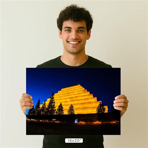 The Ziggurat Pyramid Sacramento Wall Art Sacramento Travel Print