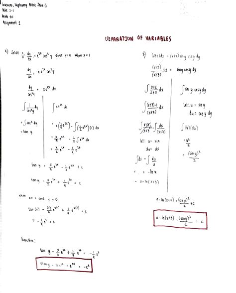 Solution Differential Equations Practice Quiz 1 Studypool