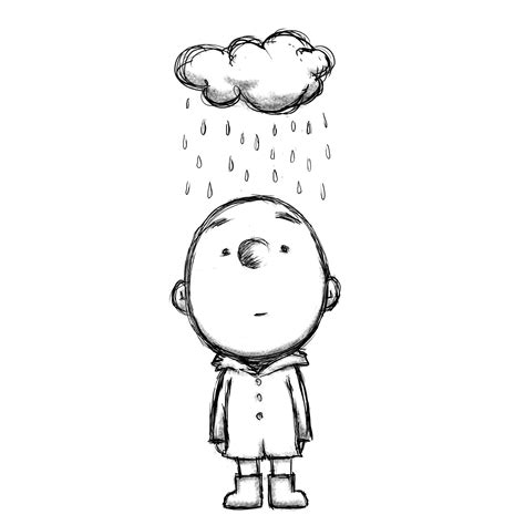 비와 소년 일러스트 포트폴리오 크몽