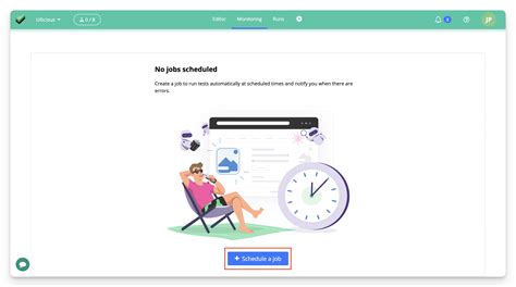 schedule tests using jobs uilicious docs