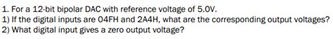 Solved For A Bit Bipolar DAC With Reference Voltage Of Chegg Com