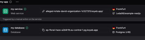 Changelog Paris Upgrade Faster Deployments More Select The Koyeb App On Database