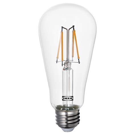 Lunnom 룬놈 Led 전구 E26 150루멘 물방울모양 투명 Ikea