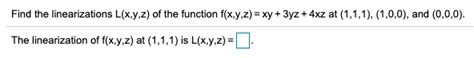 Solved 1 Make Sure To Find The Linearization For All 3
