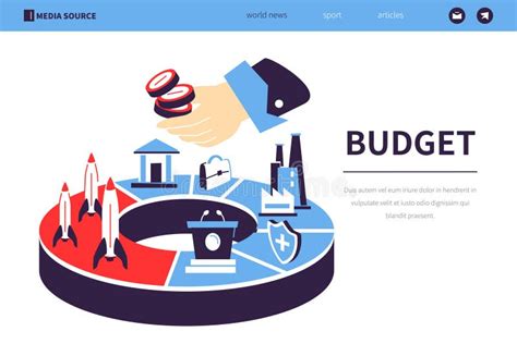 Budget Allocation Colorful Flat Design Style Banner Stock Vector Illustration Of Business