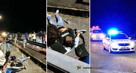 Konvoi Mat Rempit Kemalangan Seorang Maut Sembilan Lagi Cedera