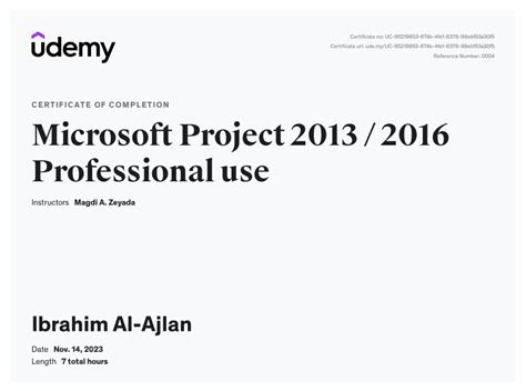 Udemy Course Completion Certificate Ibrahim Alajlanpmp®