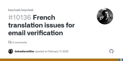 French Translation Issues For Email Verification · Issue 10136 · Keycloakkeycloak · Github