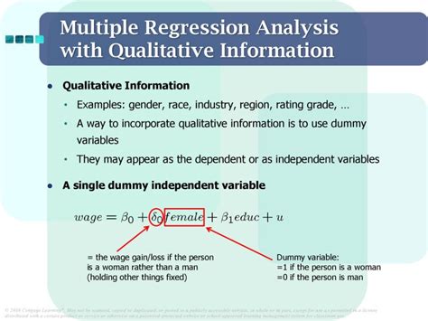 Regression With Qualitative Data