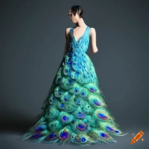 Peacock Inspired Dress On Craiyon