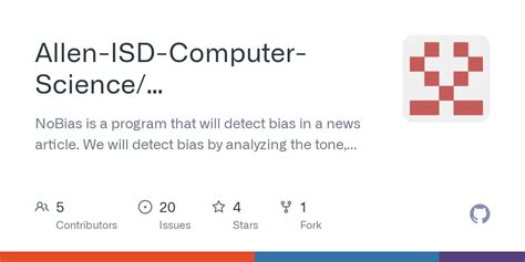 Github Allen Isd Computer Science Repo Nobias