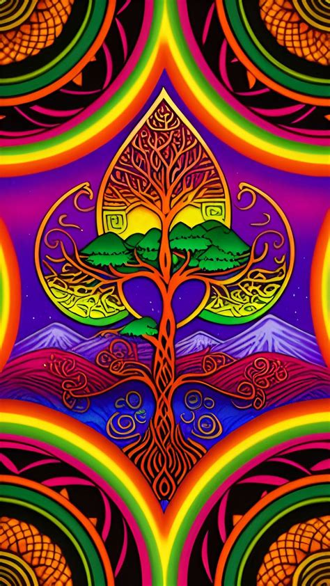 Tree Of Life Card Back On ArtStation At Https Artstation Com Artwork W VL Hippie Art