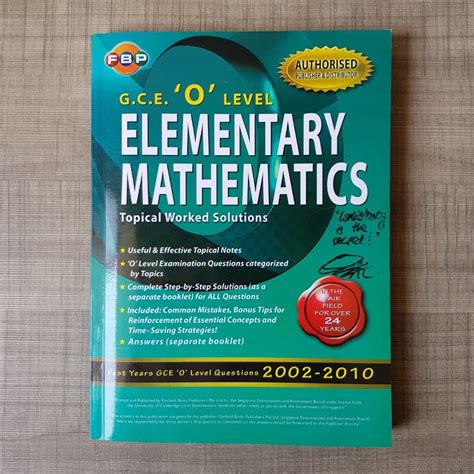 Gce O Level Elementary Mathematics Topical Worked Solutions Hobbies And Toys Books And Magazines