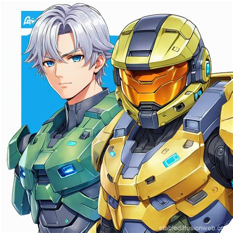 Master Chief Meets Asian Anime Stable Diffusion Online