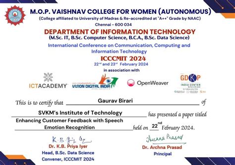 Gaurav Birari On Linkedin Research Speechemotionrecognition Icccmit2024