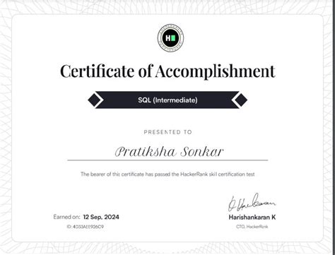 Pratiksha Sonkar On Linkedin Sql Dataanalytics Analytics Hackerrank
