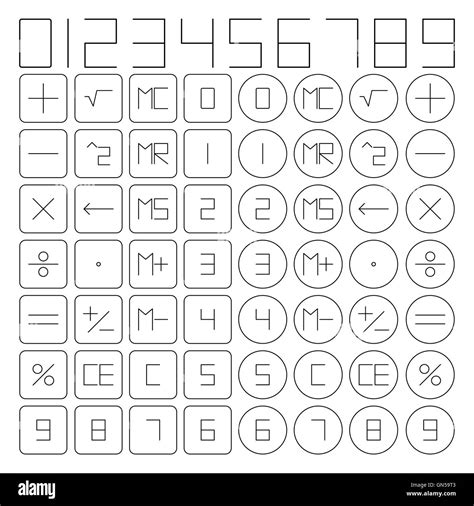 Set Of Mathematical Symbols Vector Illustration Stock Vector Image And Art Alamy