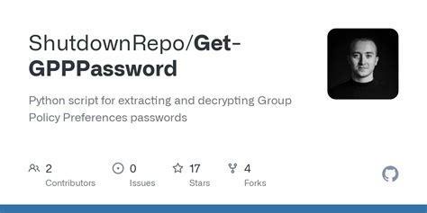 Github Shutdownrepo Get Gpppassword Python Script For Extracting And Decrypting Group Policy