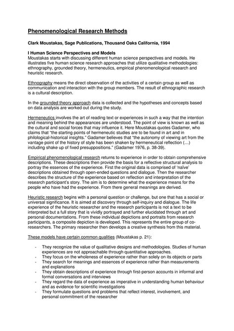 Phenomenological Research Methodssmak2 Pdf