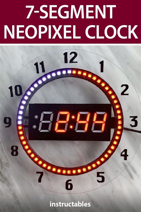 7 Segment Neopixel Clock With Countdown Timer Clock Countdown Timer