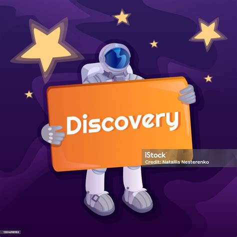 디스커버리 소셜 미디어 게시물 모형 엄숙한 문구 웹 배너 디자인 템플릿입니다 배너 부스터와 우주인 비문 콘텐츠 레이아웃 포스터 인쇄 광고 및 플랫 일러스트레이션 가공의