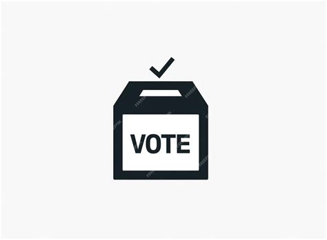 Premium Vector A Voting Box With A Check Mark On It