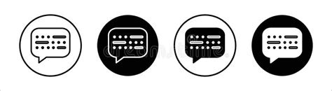 Morse Code Flat Line Icon Set Morse Code Thin Line Illustration Vector