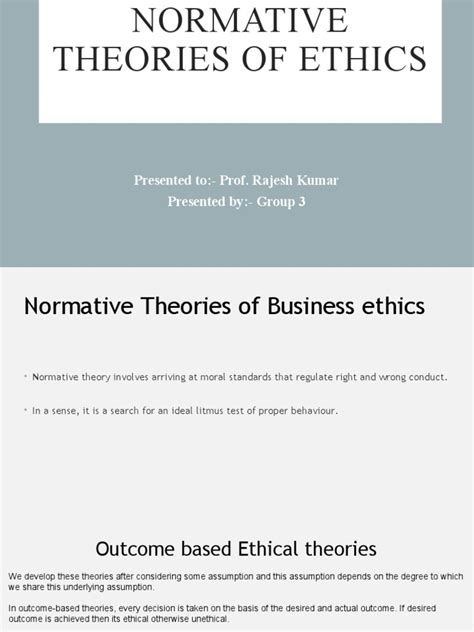 Normative Theories Of Ethics Pdf Utilitarianism Psychological Egoism