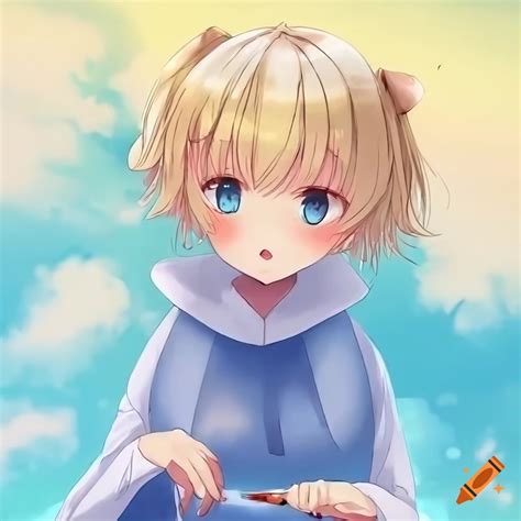 Anime Girl Falling Down From Sky