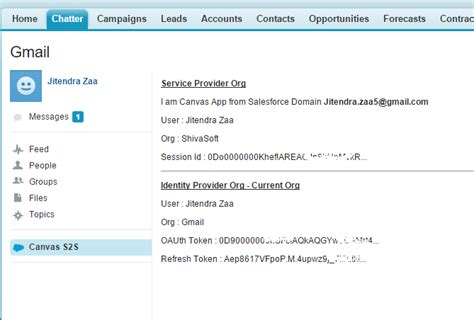 Salesforce To Salesforce Integration Using Canvas Jitendra Zaa