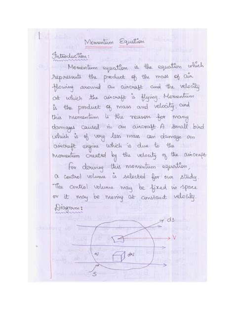 Momentum Equation Pdf
