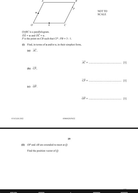 0580 maths vectors r igcse