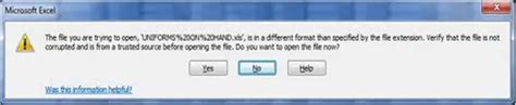 microsoft excel file could not be accessed