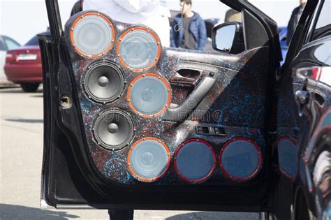 Car Audio System Installation Of Acoustics In The Car Stock Image
