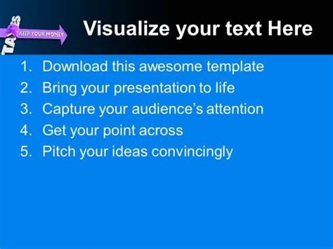 To Save Money Pay Taxes Powerpoint Templates Ppt Backgrounds For Slides 0613