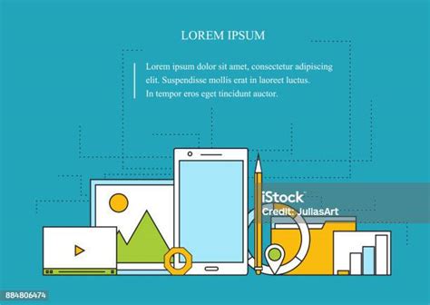 창작 과정 개념 아이디어 웹 사이트 응용 프로그램 디자인 및 개발 그래픽 디자인 검색 엔진 최적화에 대 한 평면 요소 집합입니다 벡터 일러스트 레이 션 0명에 대한 스톡