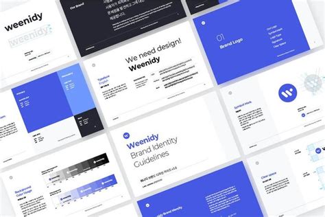 브랜드 디자인 가이드 템플릿 위니디 Brand Guidelines Design Presentation Design