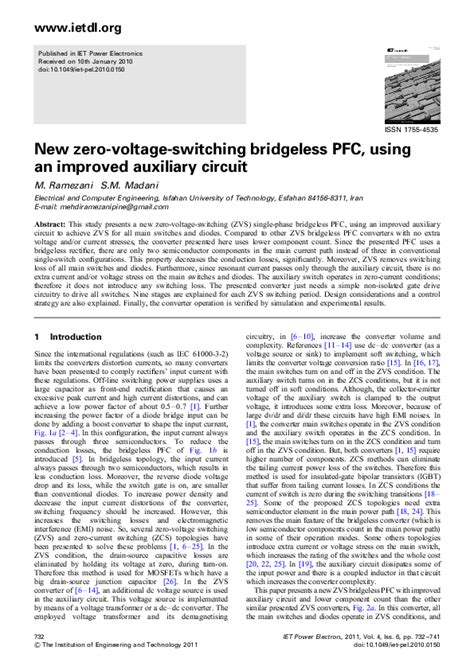 Pdf New Zero Voltage Switching Bridgeless Pfc Using An Improved Auxiliary Circuit