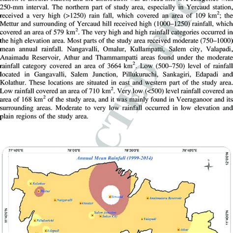 Spatial Distribution Map Of Annual Winter Season Rainfall 1999 2014