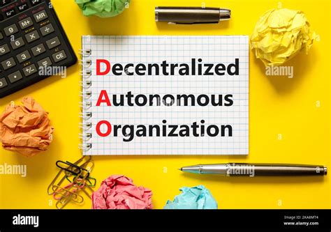 Dao Decentralized Autonomous Organization Symbol Concept Words Dao