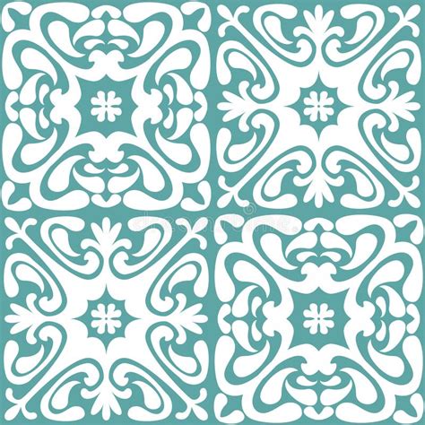Azulejo Seamless Pattern Ceramic Tile Design Element For Kitchen