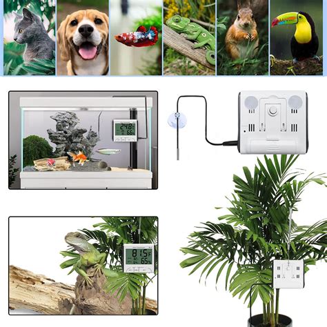 Lxszrph Reptile Thermometer Hygrometer With High Low Temperature Alarm