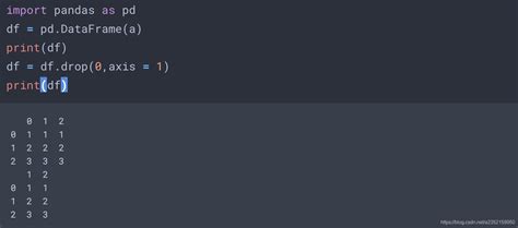 Python中关于axis容易混淆的理解dropaxis Csdn博客