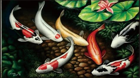 30 Gambar Lukisan Ikan Mas Koi Ikan Center