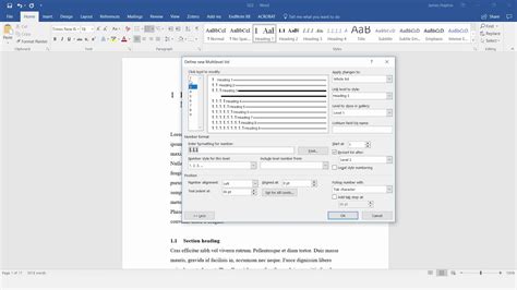 How To Auto Number Thesis Chapters And Sections In Microsoft Word Youtube