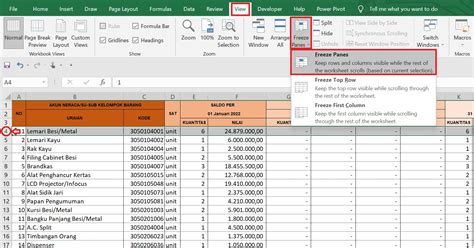 Cara Menampilkan Satu Baris Bagian Atas Blog Tutorial Microsoft Excel