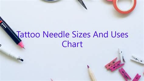 Tattoo Needle Sizes And Uses Chart May 2026