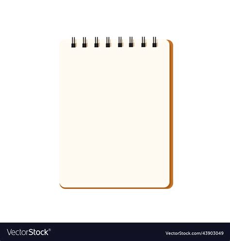 Spiral Notepad Royalty Free Vector Image Vectorstock